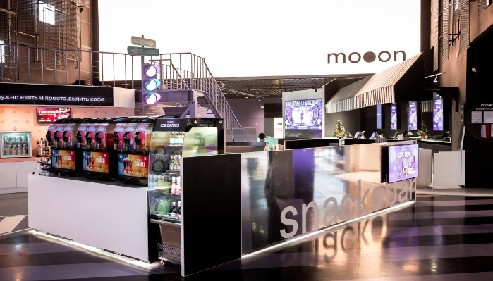 Залы в кинопространстве Mooon в ТРК Triniti | Купить билет в кино в Гродно